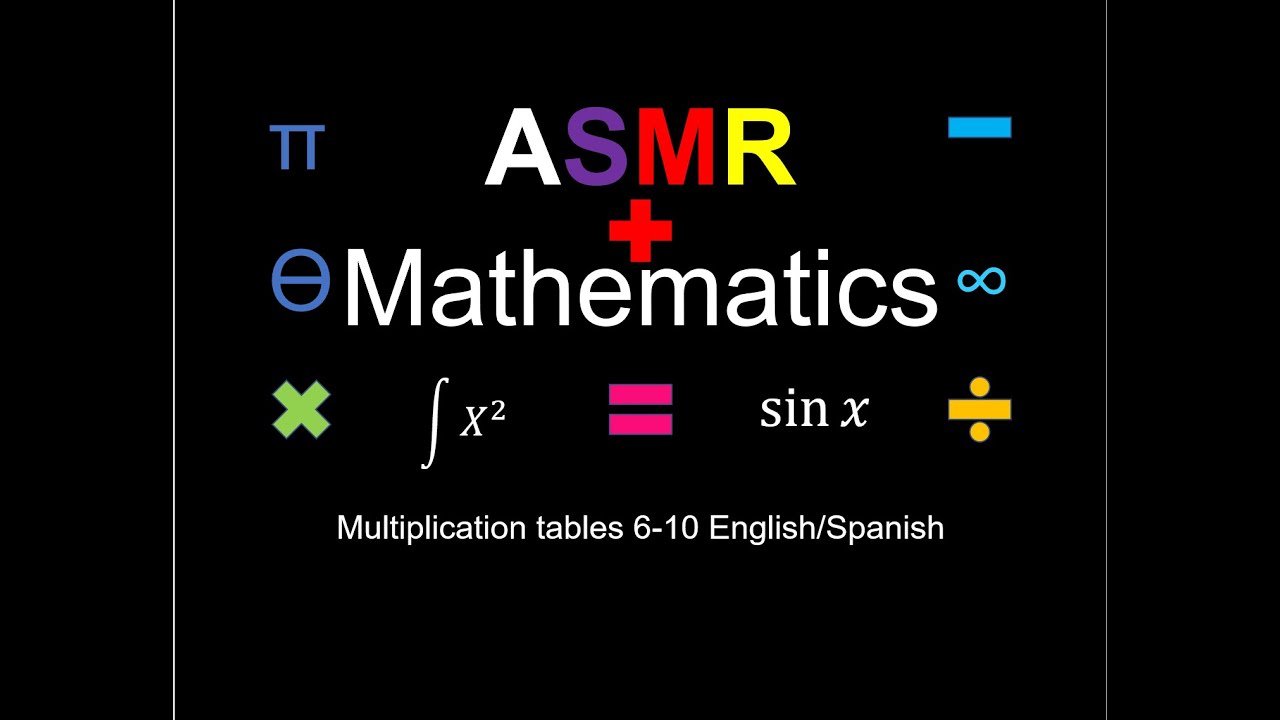 ASMR multiplication tables English Spanish part 2 - ASMR Tingles
